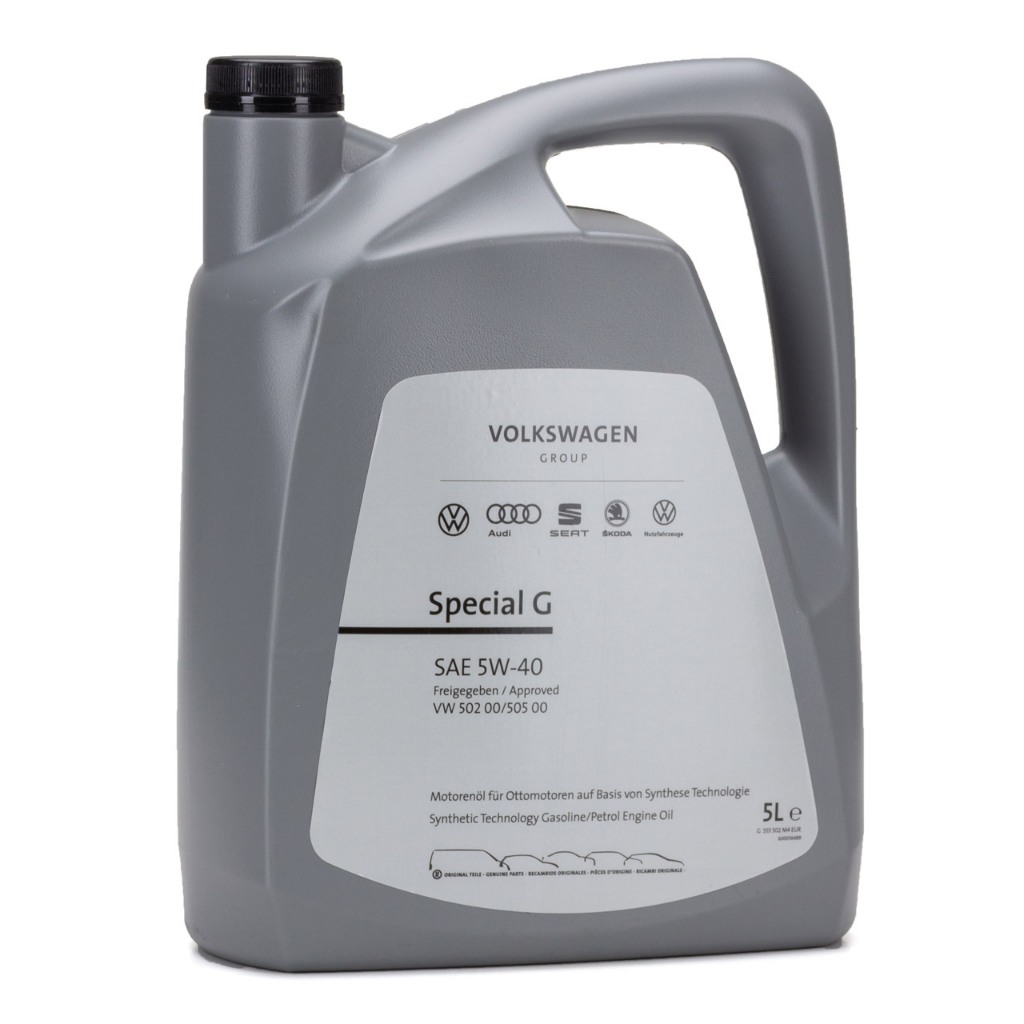 ENGINE OIL SAE 5W-40 OF 5 LITER - AUDI - VOLKSWAGEN - GS55502M4 ...