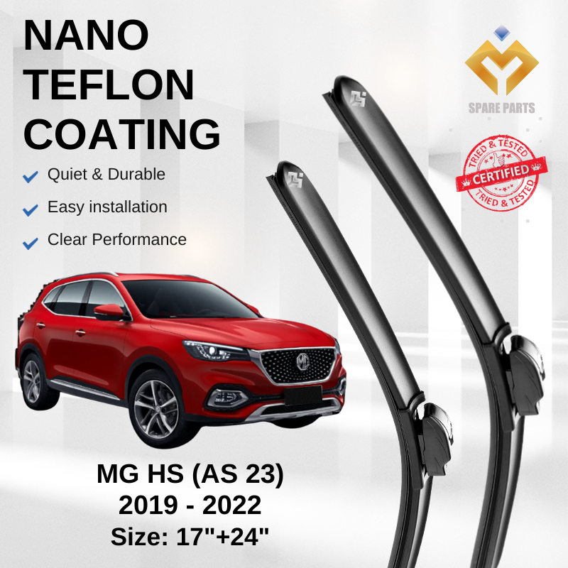 MG HS AS 23 (2019-2022) Premium Japan Tech Car Wiper 17”+24” Type 01 ...