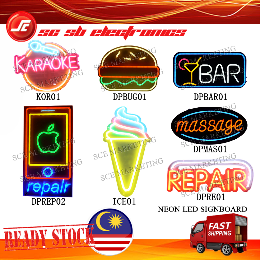 LED DISPLAY SIGNBOARD NEON DISPLAY SIGN BOARD - KOR01 / DPBUG01 ...