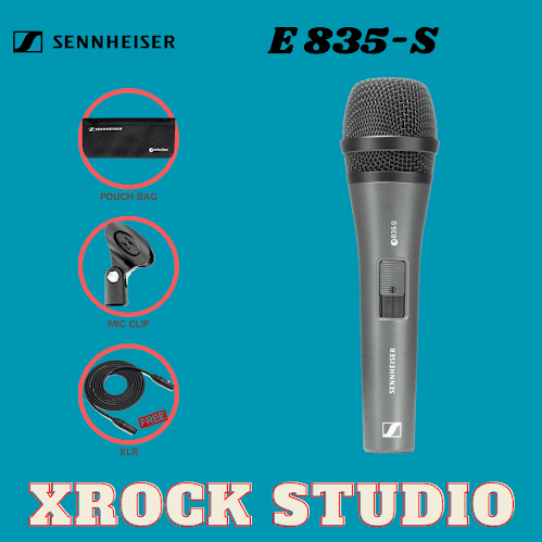 Sennheiser E 835-S Dynamic Cardioid Vocal Microphone with On/Off Switch FREE Mic Cable ( E835S ...
