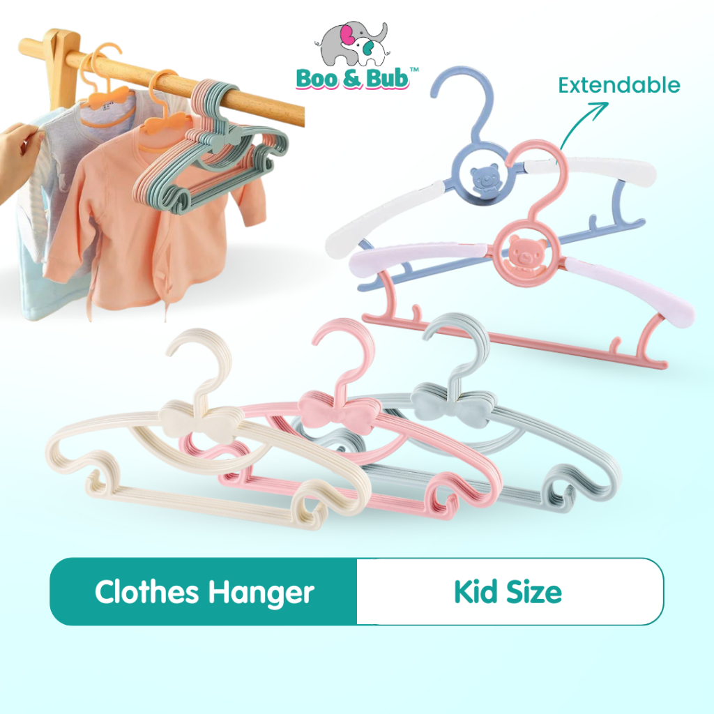 Boo&Bub 1Pc Kids baby Clothes Hanger | Racks Adjustable Plastic Display ...