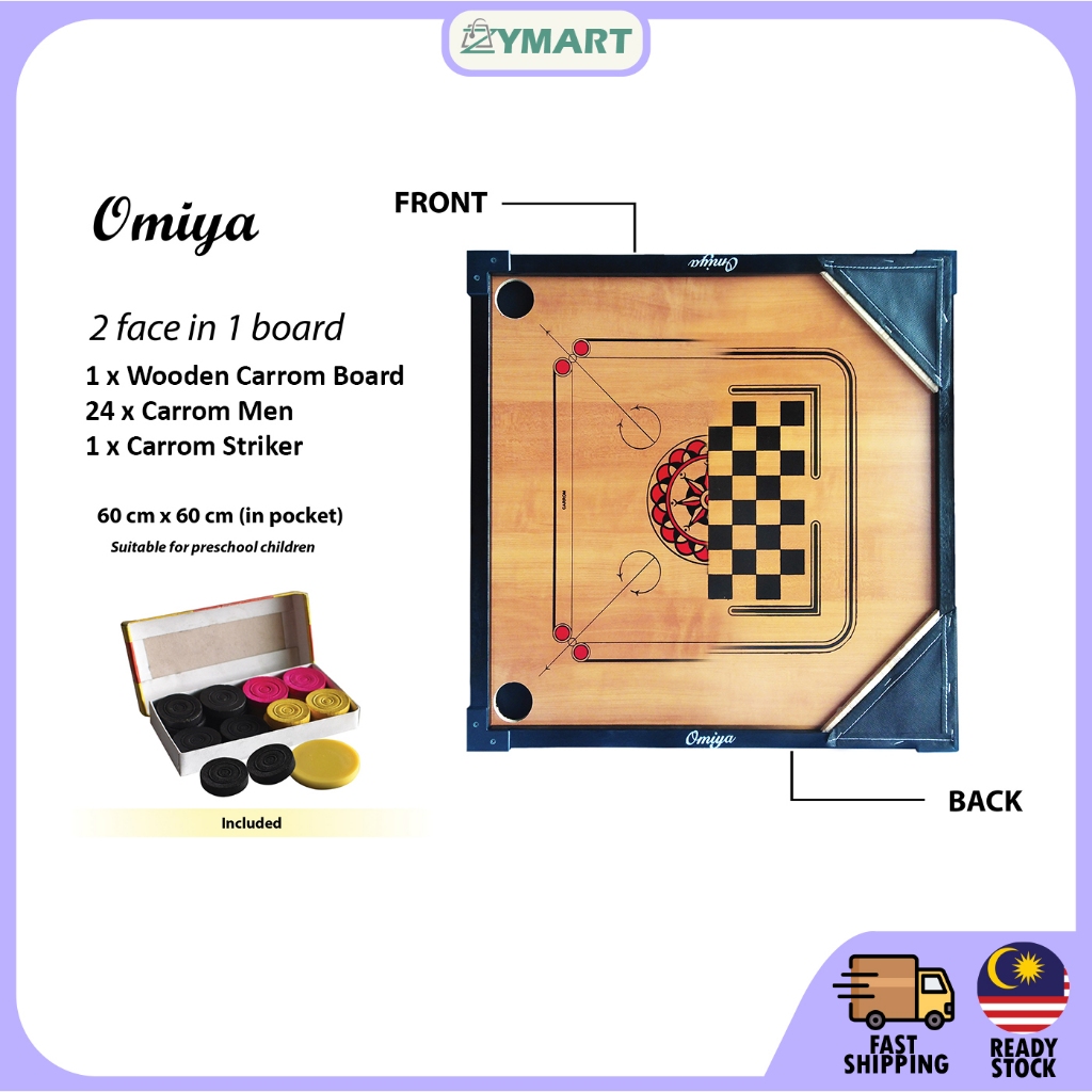 Mini Carrom Board/Chess Board (2 Faces - Carrom Board & Chess Board 2 ...