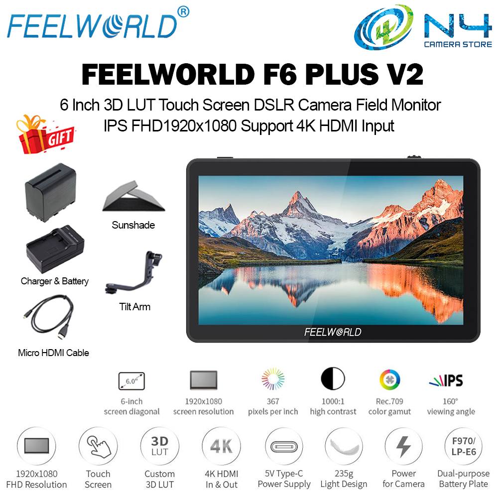 Feelworld F6 Plus F6 Plus V2 F6 Plus V2 6 Inch 3d Lut Touch Screen