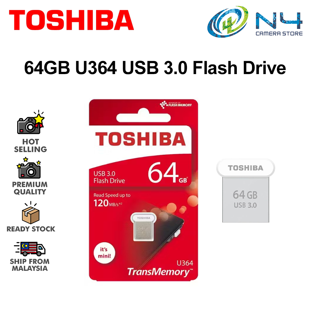 Toshiba 64GB / 128GB U364 USB 3.0 Flash Drive Speeds up to 120MB/s | Shopee Malaysia
