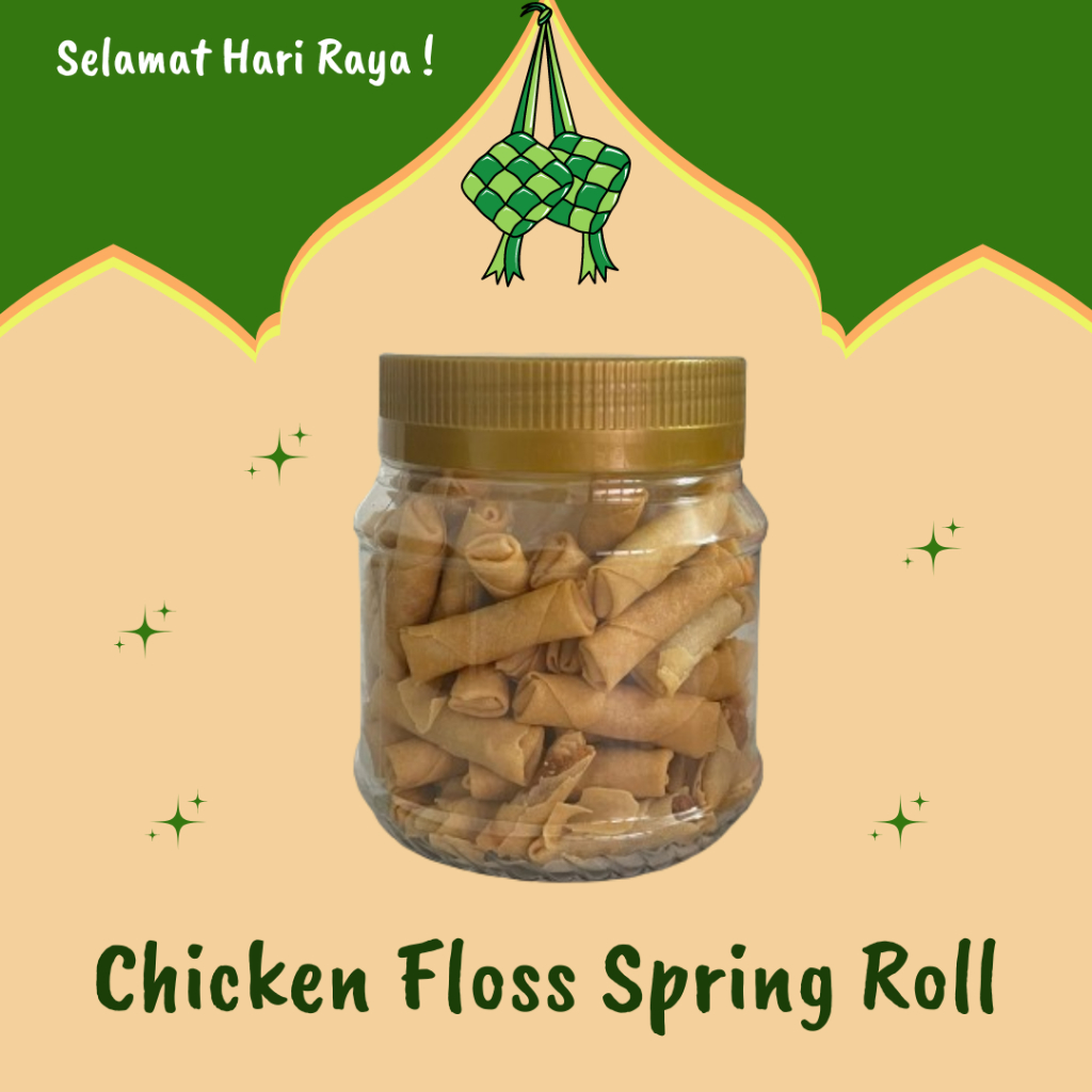 Chicken Floss Spring Roll // Popia Serunding Ayam // Biskut Raya Kuih ...