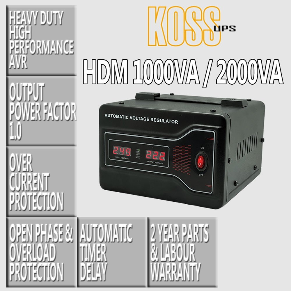 KOSS HDR PRO+ 1000VA 2000VA 3000VA TUGAS BERAT PRESTASI TINGGI Relay ...