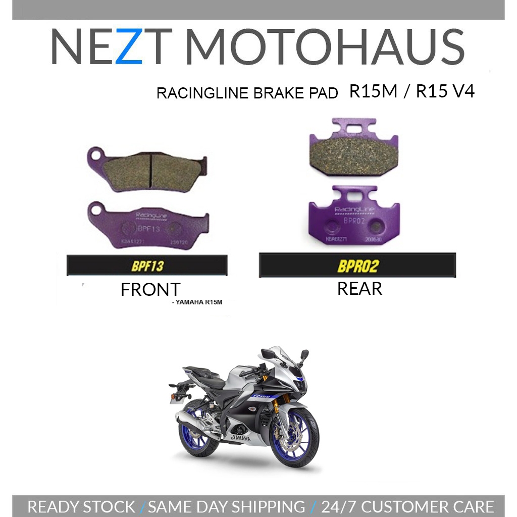 YAMAHA R15M / R15 V4 RACINGLINE BRAKEPAD BRAKE PAD SEMI-METALLIC ...