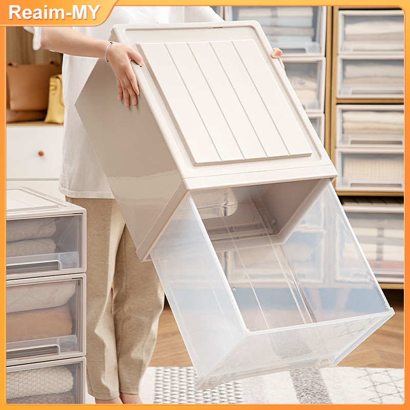 Stackable Clothes Organizer Wardrobe Storage Drawer Organizer Kotak ...