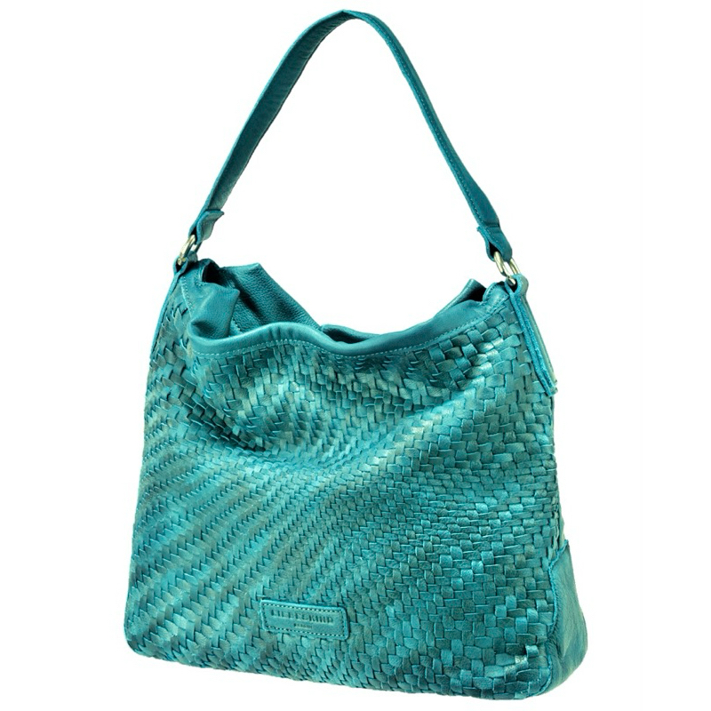 LB Berlin Kindamba Woven Leather Large Hobo Shoulder Bag 15 Inch Laptop ...