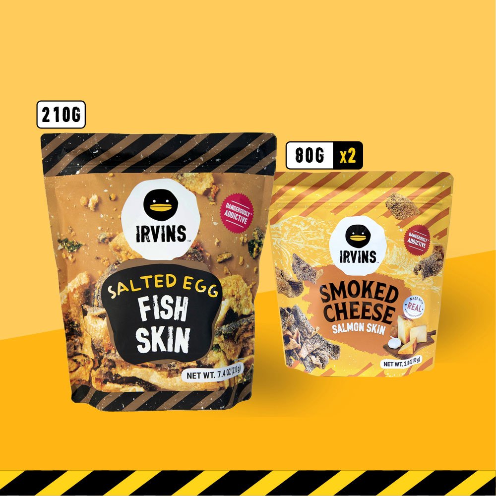 IRVINS Salted Egg Fish Skin 210g & Smoked Cheese SS (1xBF+2xSCSS ...