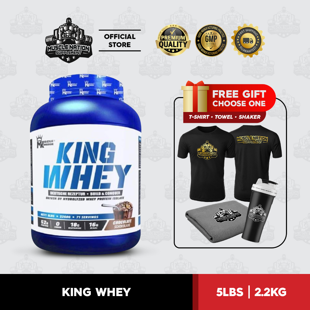 Muscle Kingdom King Whey Hydro Whey Protein Isolate Primary 5lbs/2.2kg ...