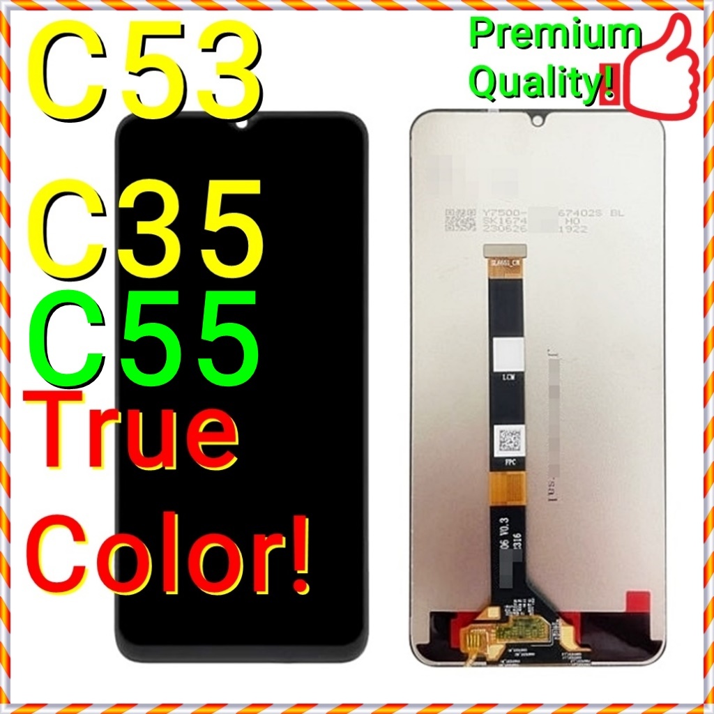 (True Color) NEW ORI IPS LCD Display Touch Screen Digitizer Full Set Realme C53 / C55 / C35 ...