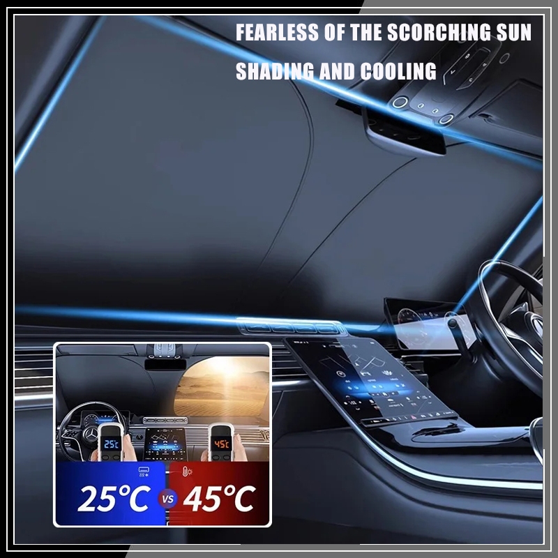 Car Windshield Sun Shade Blocks UV Ray Reflector Auto Window Sun Shade ...