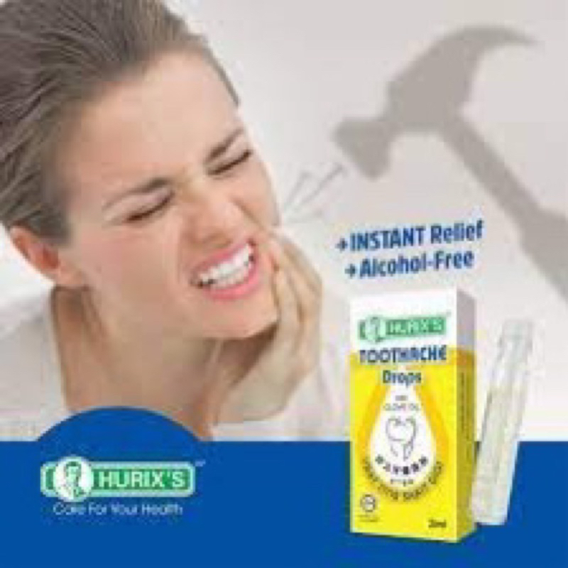 牙痛水HURIX'S TOOTHACHE DROPS WITH CLOVE OIL / UBAT TITIS SAKIT GIGI 2ML ... 牙痛水HURIX'S TOOTHACHE DROPS WITH CLOVE OIL / UBAT TITIS SAKIT GIGI 2ML ...