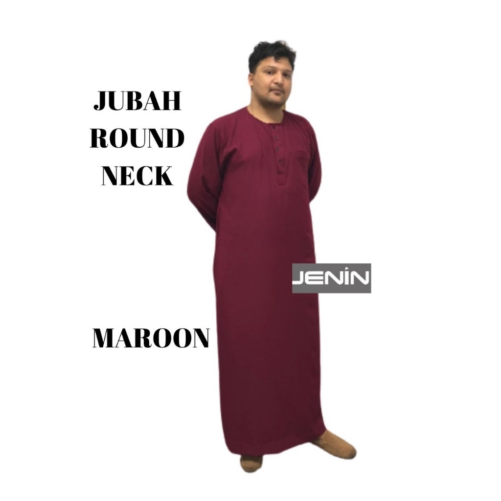 Jubah Round Neck Plus Size Comocrepe Lelaki Oman Jubah Man Muslimin ...