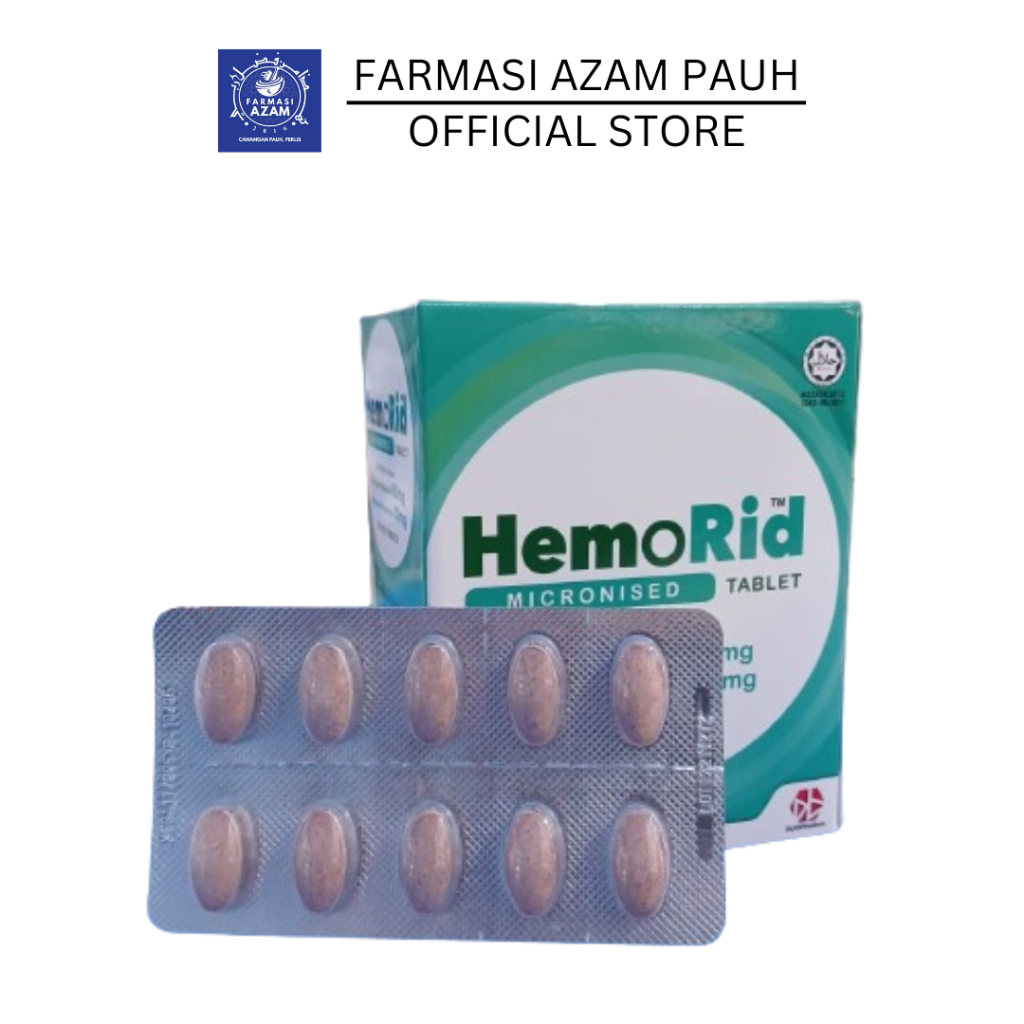 HEMORID MICRONISED TABLET 10'S [melegakan buasir] | Shopee Malaysia