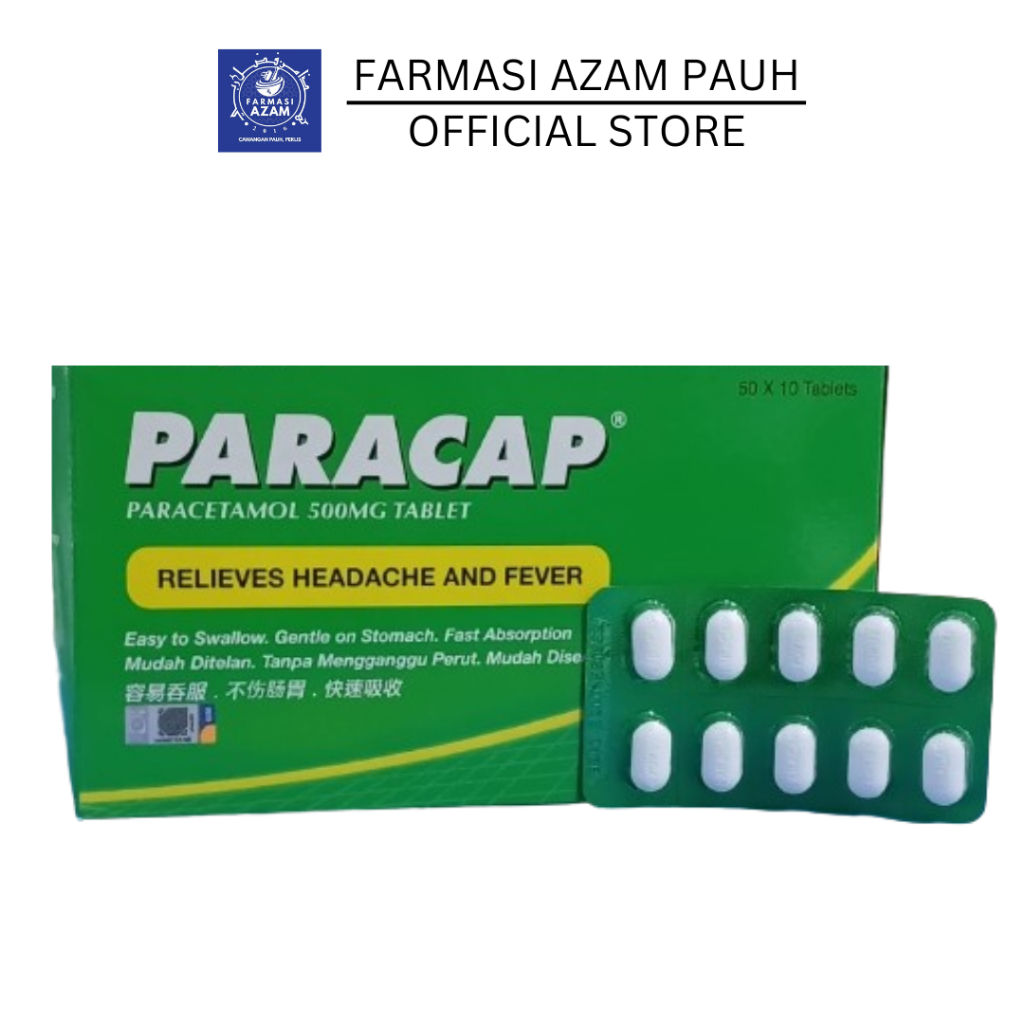PARACAP PARACETAMOL 500MG TABLET | Shopee Malaysia