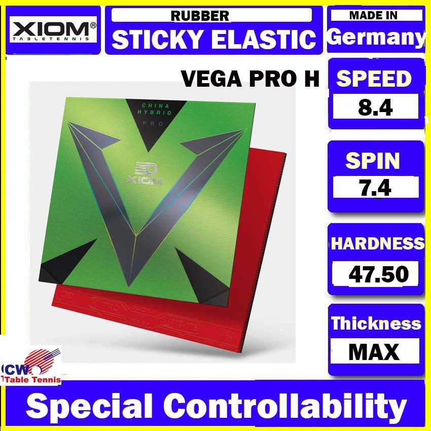 Xiom Vega Pro H Hybrid STICKY ELSTIC Original 2024 NEW RUBBER TABLE TENNIS SHEET PING PONG GETAH ...