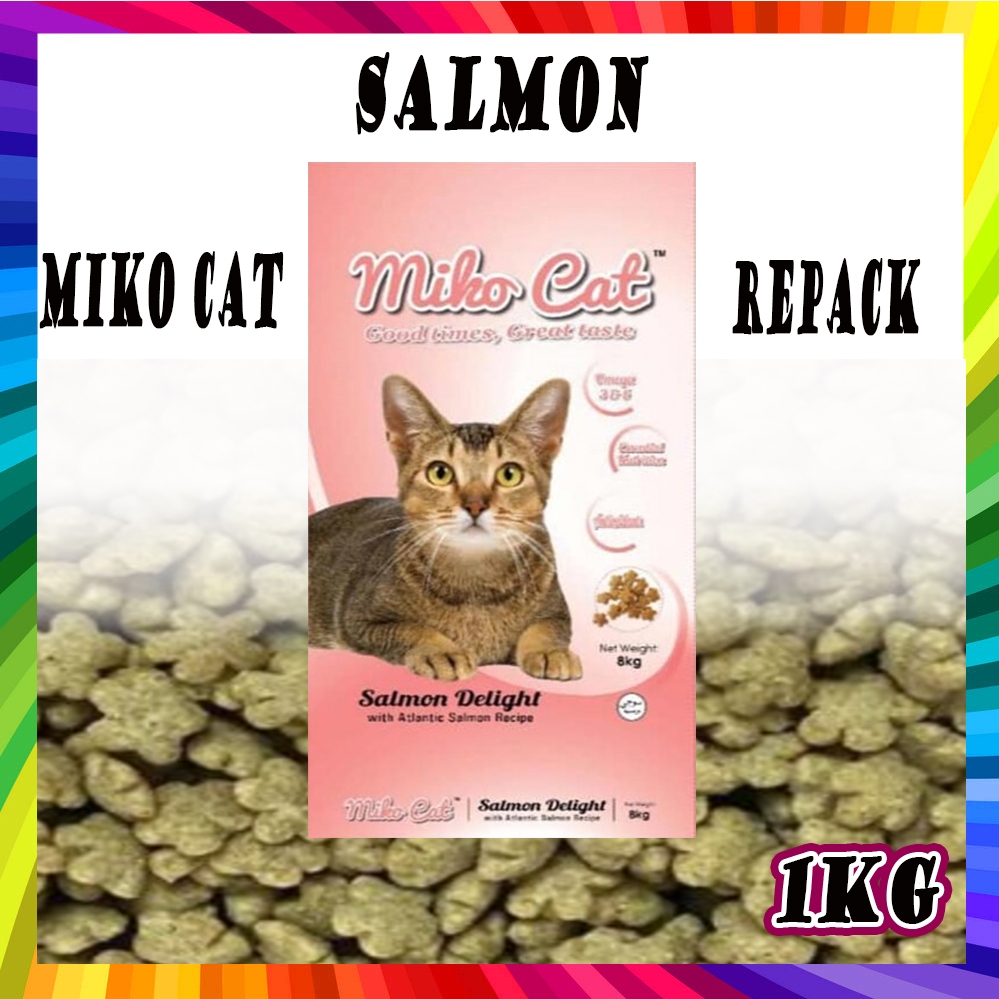 Miko Cat Premium Cat Food Salmon 1KG REPACK | Shopee Malaysia