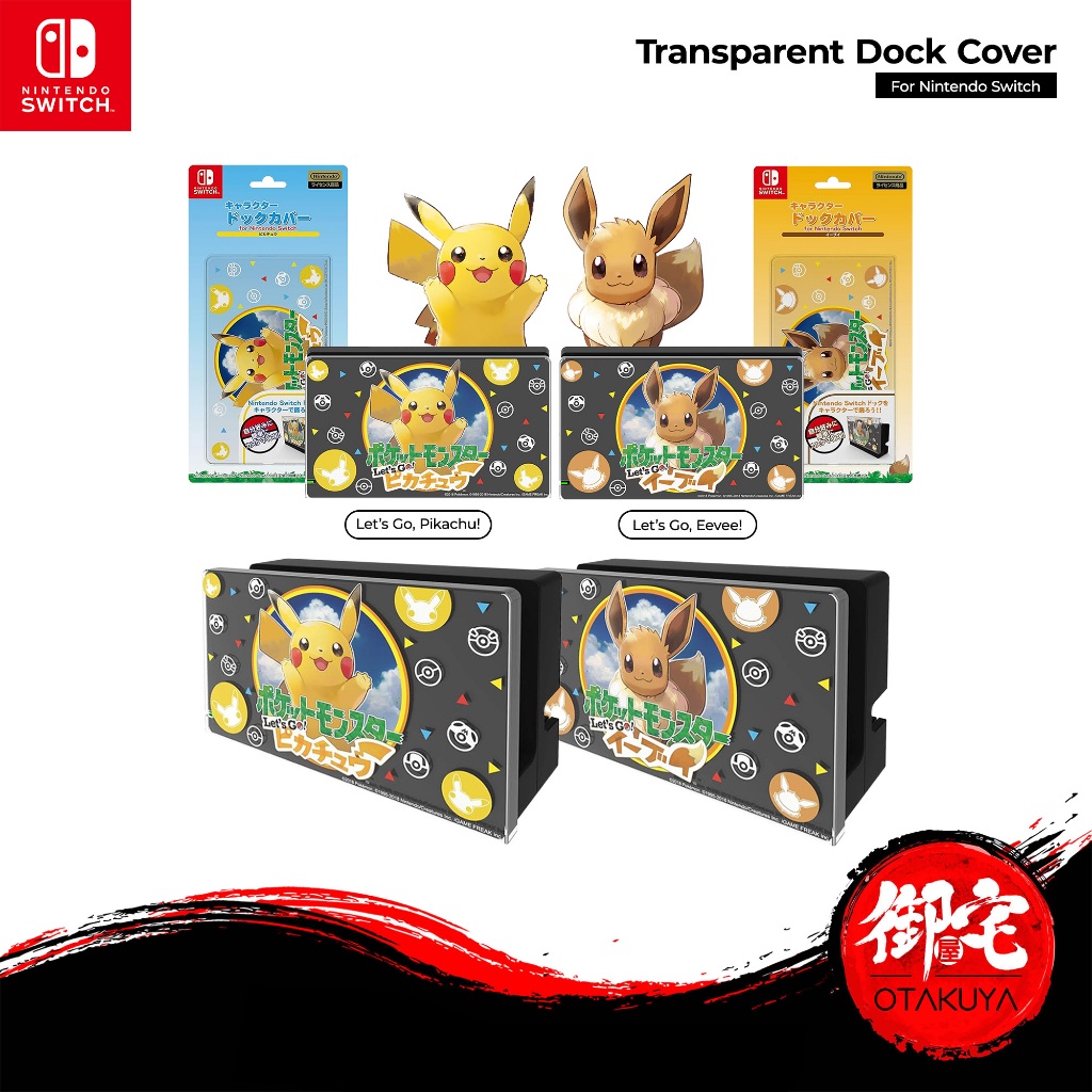 Nintendo Switch V2 Transparent Dock Cover POKEMON Let's Go Series ...