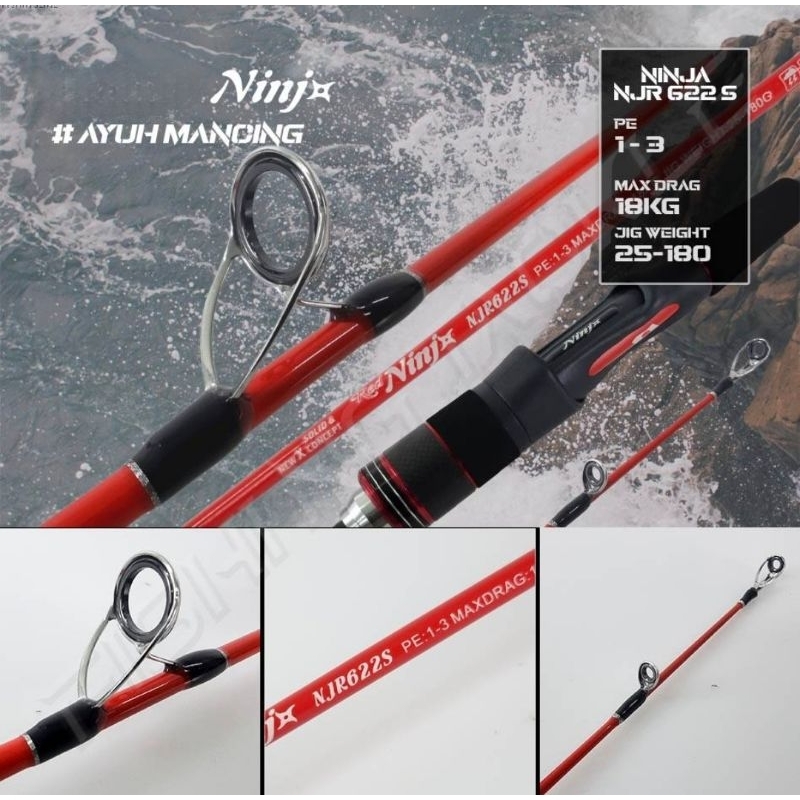 PROGA NINJA JIGGING ROD (BLACK & RED MODEL 2024) jigging saltwater ...