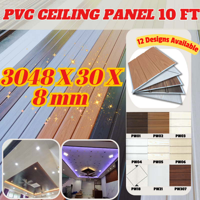 Pvc Ceiling, Easy D.I.Y , Ready Stock 10FT,Support Custom Made Up To 22ft | Shopee Malaysia