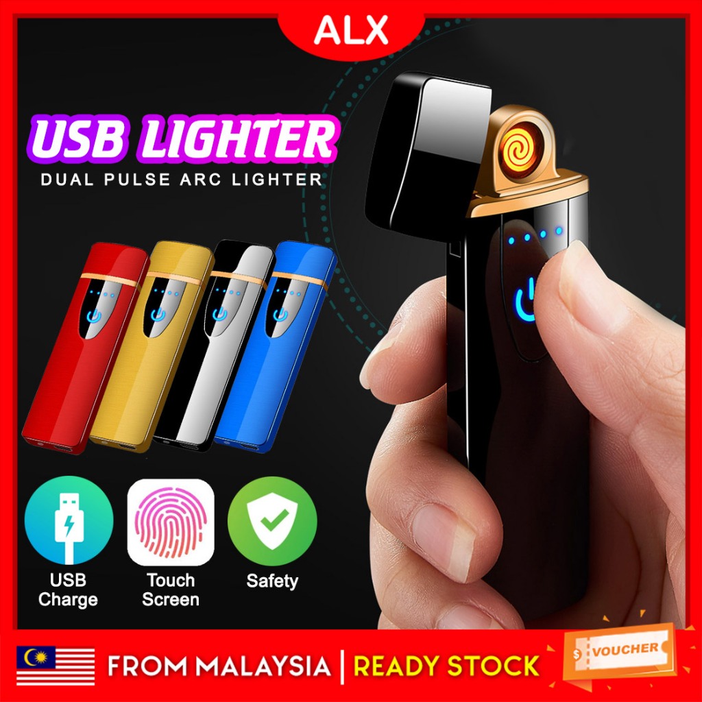 ALX USB Rechargeable Lighter Electronic Dual Pulse Arc Lighter ...