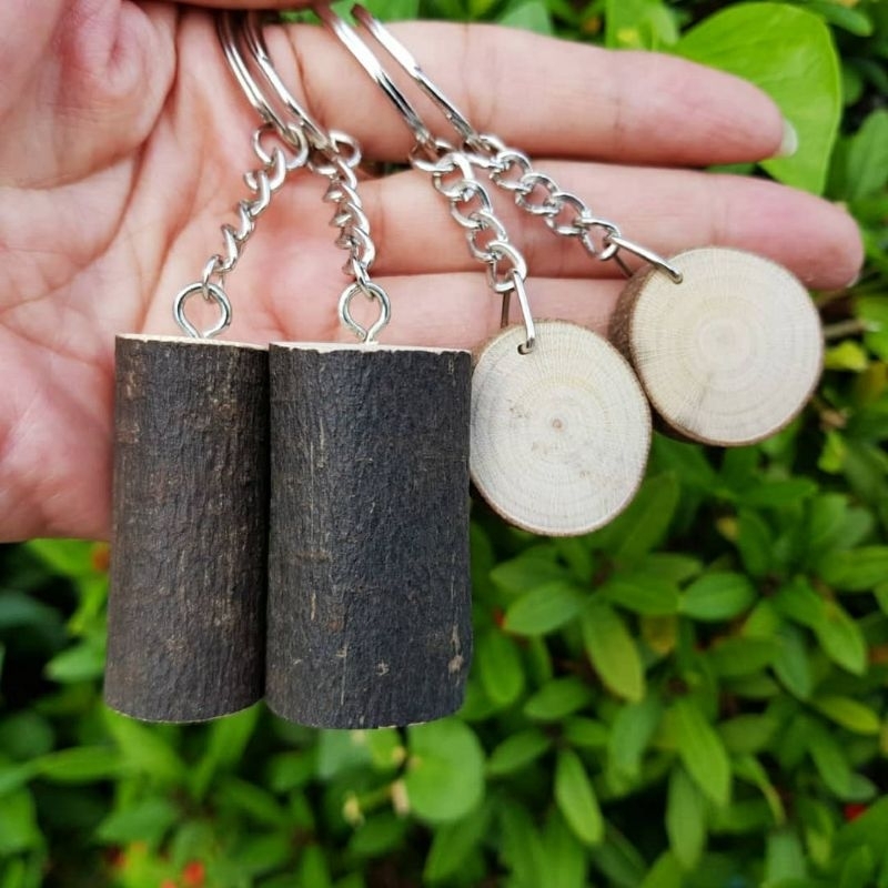 Keychain Kayu Tas Jantan & Betina / Kayu Limpanas / Kayu Hujan Panas ...