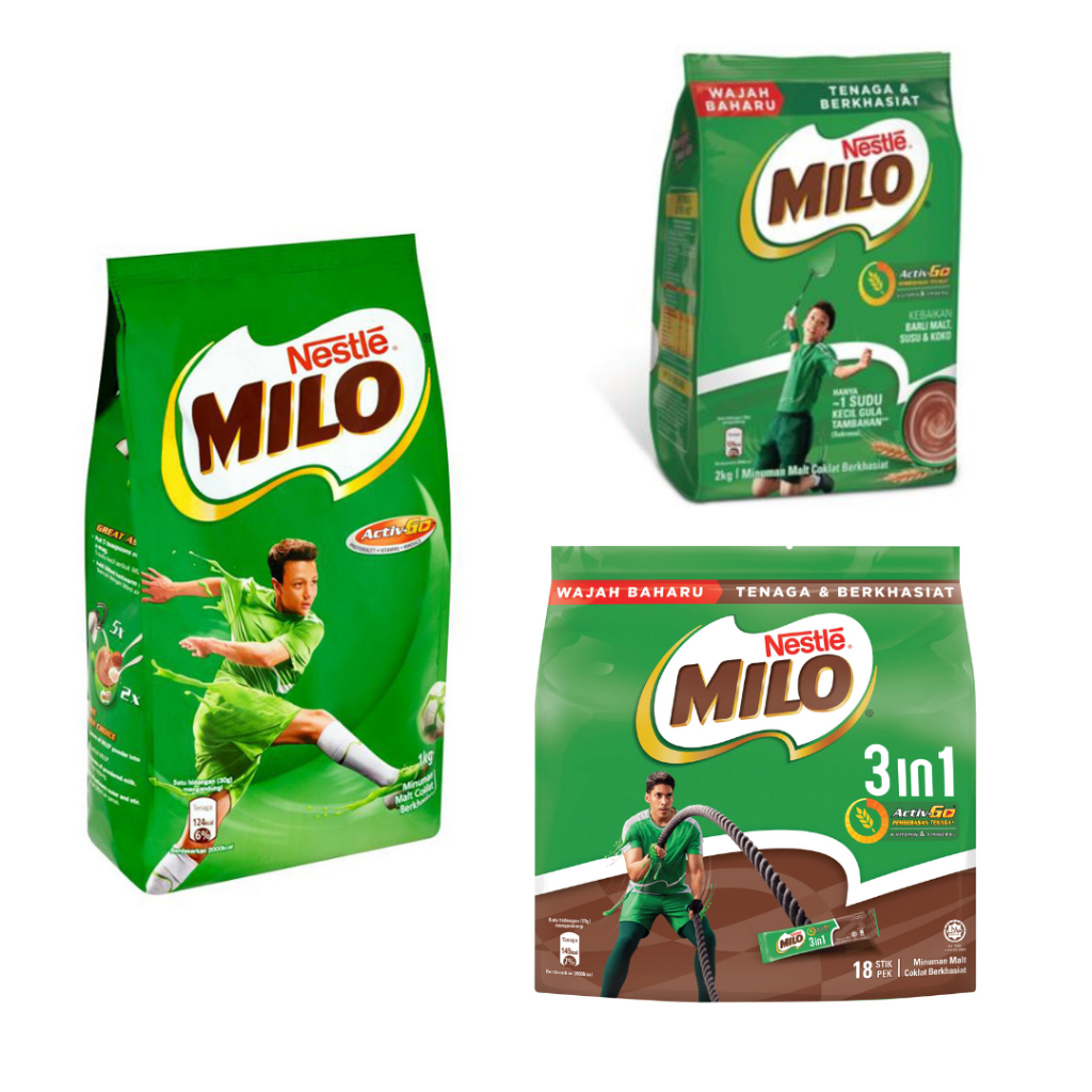 【READY STOCKS】NESTLE MILO ACTIVE-GO 1KG/2KG/3 IN 1 | Shopee Malaysia