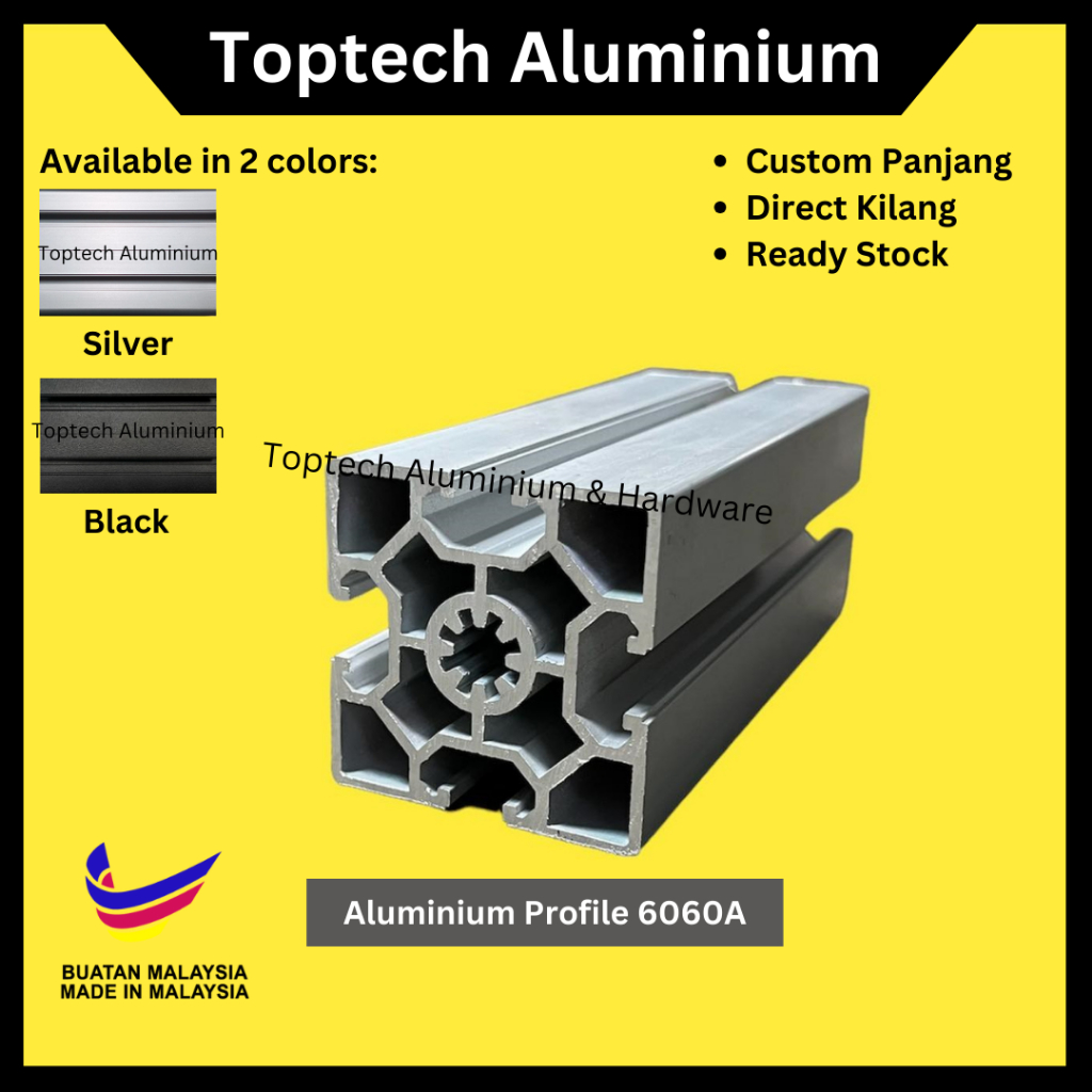 [Ready Stock/Heavy-duty] Aluminium profile 6060 A 6060 AA 20cm/40cm ...