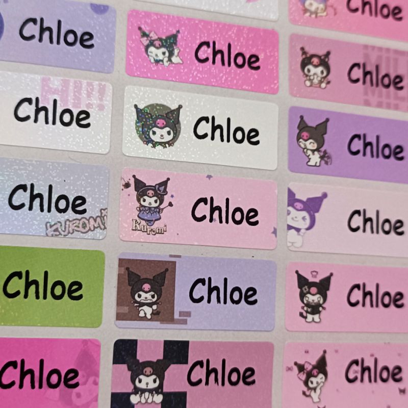 Kuromi Name Sticker （waterproof）(Ready Stock) | Shopee Malaysia
