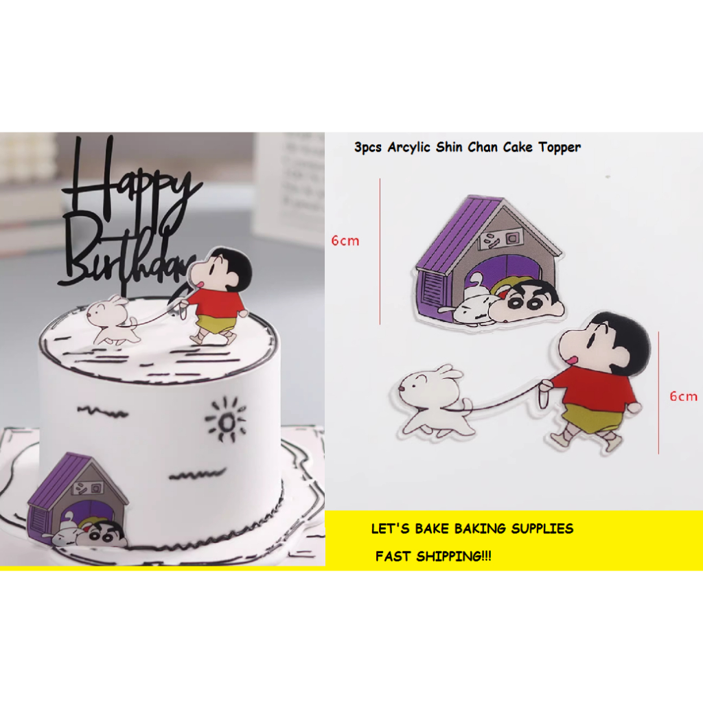 Crayon Shin Chan Arcylic Cake Topper 蜡笔小新蛋糕插牌装饰 | Shopee Malaysia