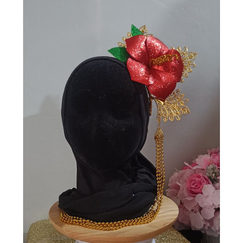 Sanggul tepi bunga raya berjurai (kod :- RY2) | Shopee Malaysia