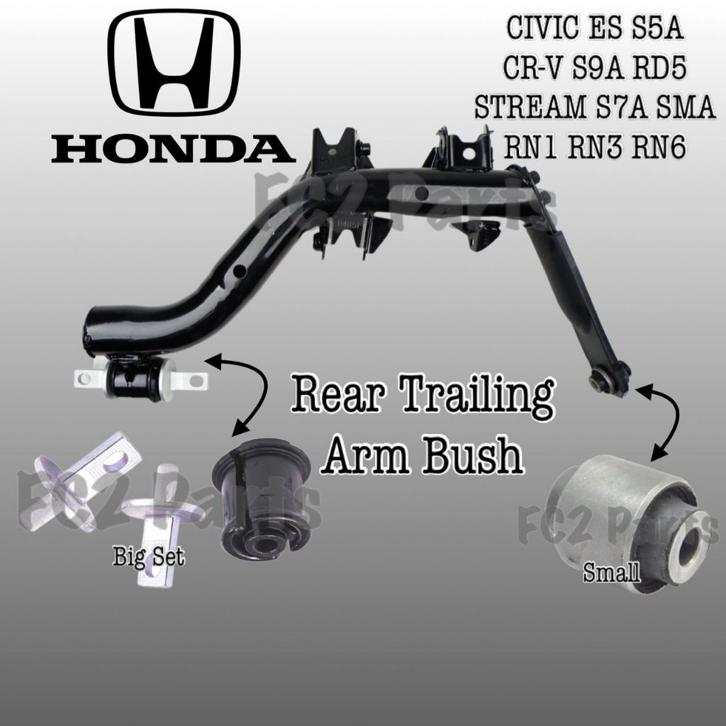 Thailand OEM 1car 4pcs Rear Trailing Arm Lower Arm Bush Honda Civic ES ...