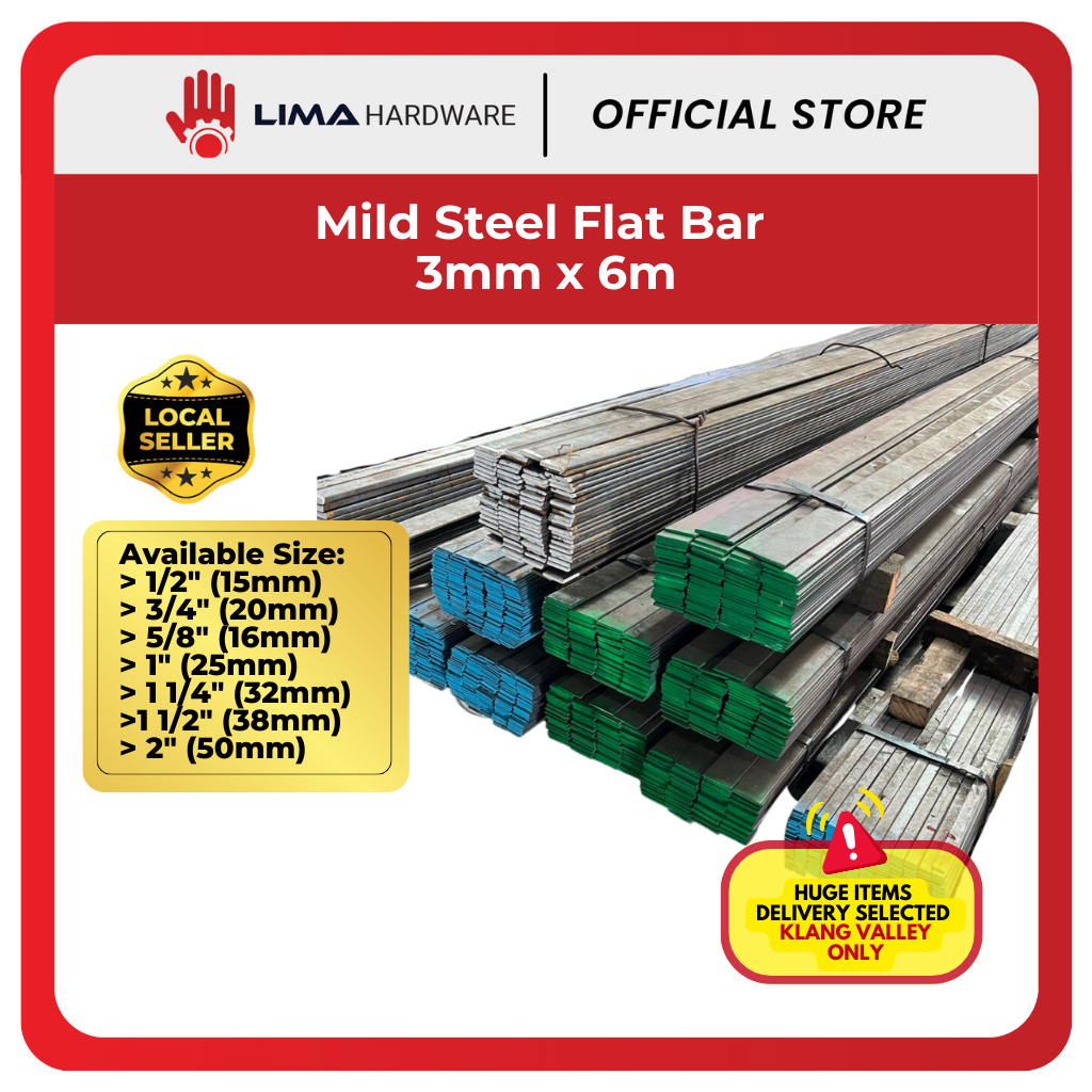 Flat Bar, Bar Rata, Alat Binaan 扁钢 3mm x 1/2" x 6M | Shopee Malaysia