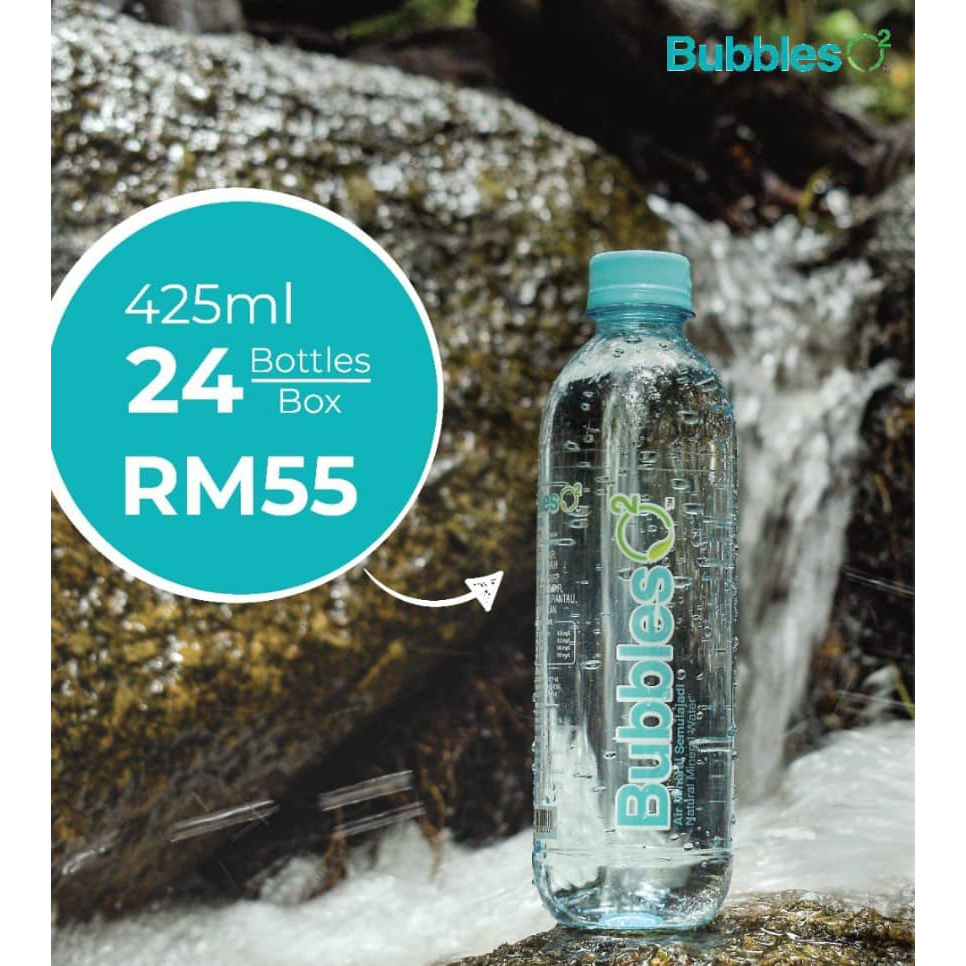 BUBBLES O2 (425mlx24) (OXYGENATED MINERAL WATER) AIR MINERAL SEMULAJADI ...