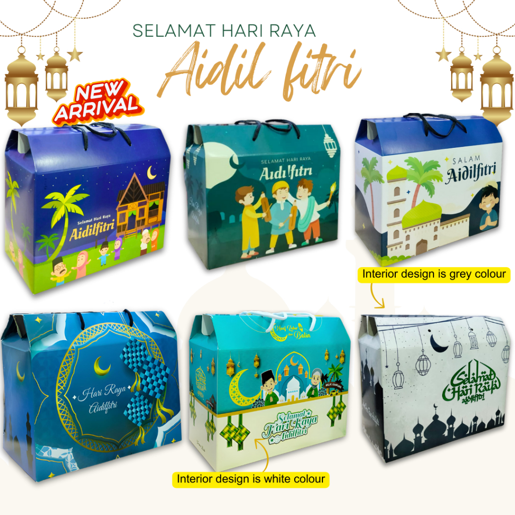 ( 2025 ) Hari Raya Box Hari Raya Gift Box Handle kotak Hari Raya ...
