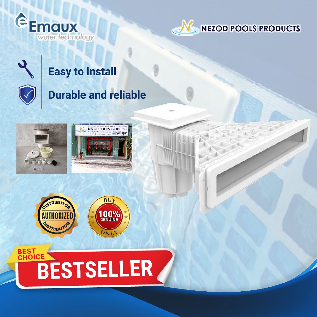 EMAUX EM0180-TS-SC Surface Skimmer Box (Concrete Pool) – 2.0inch / 1 ...