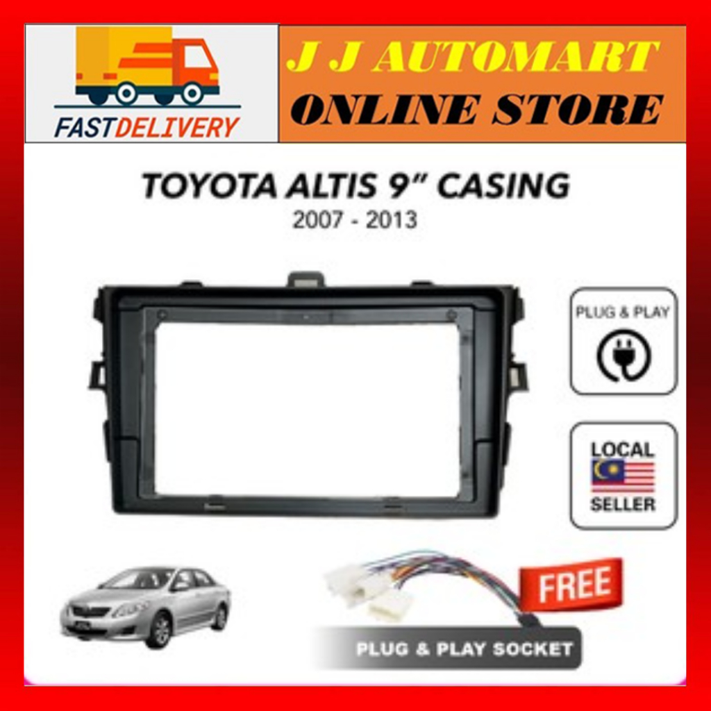 Toyota Altis 2007 to 2013 android player casing with socket plug and ...