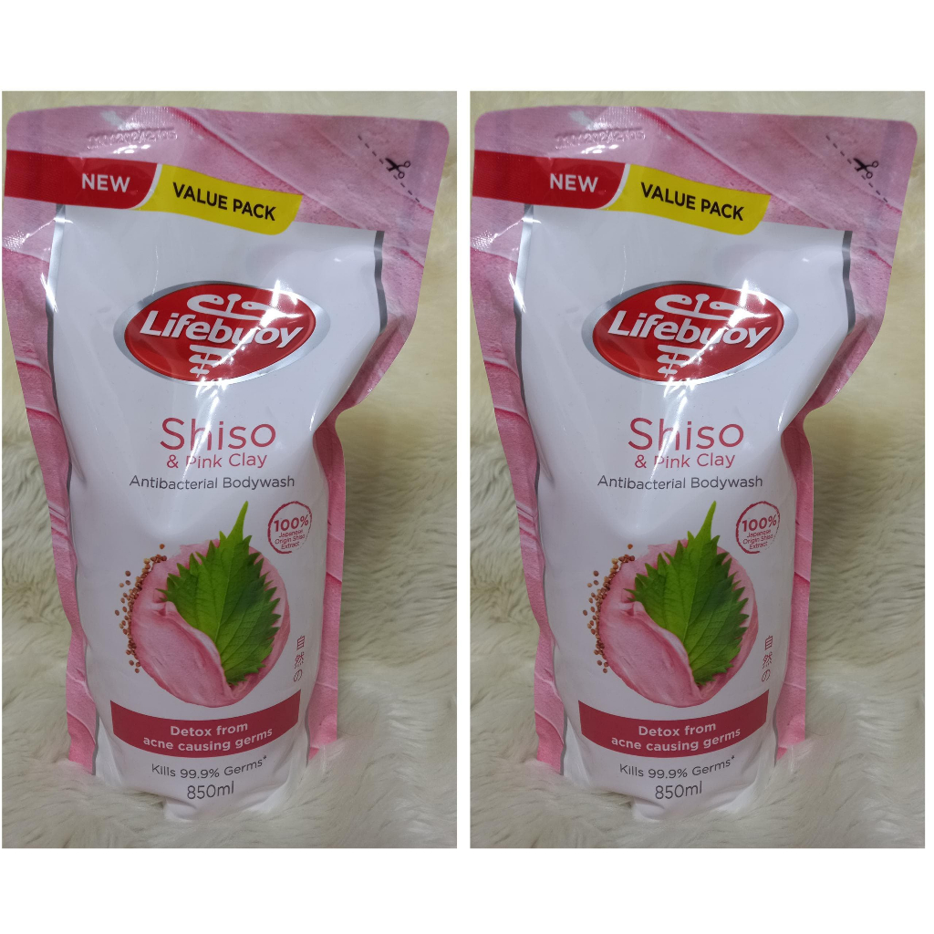 Lifebuoy Anti Bacteria Body Wash Shiso & Pink Clay Refill 850ml / 850ml ...