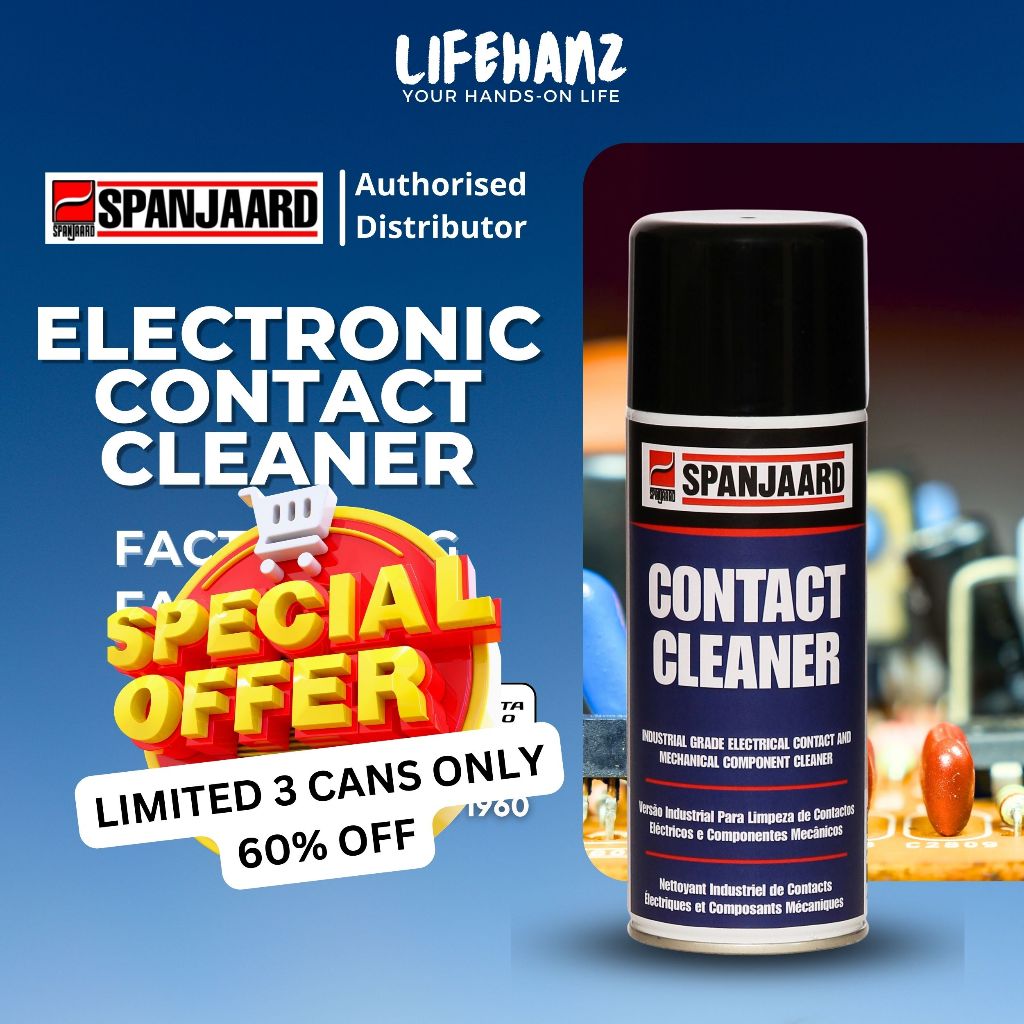 Spanjaard Fast Drying Contact Cleaner Spray (400ml) - Fast Acting and ...