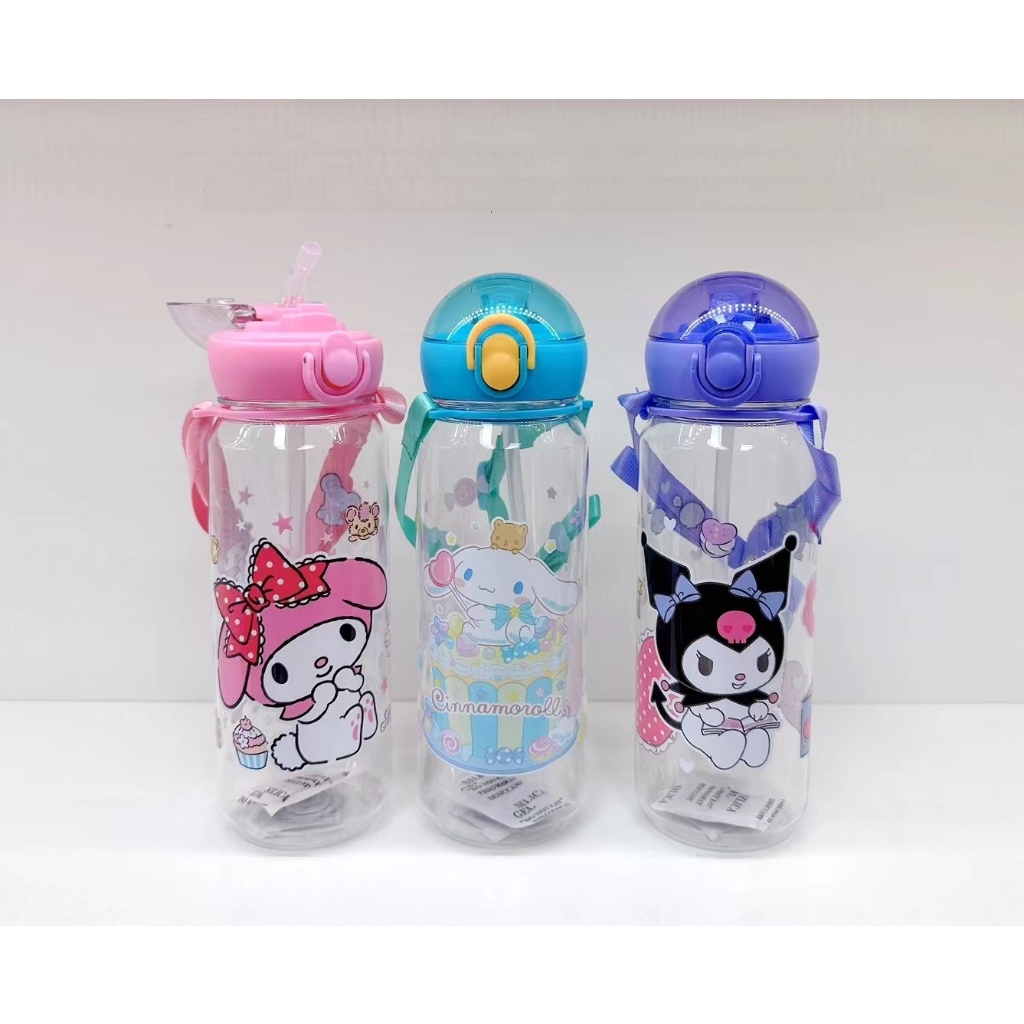 Socute Kuromi Cinnamoroll School 550 ML Botol Air Minum Kanak ada Straw ...