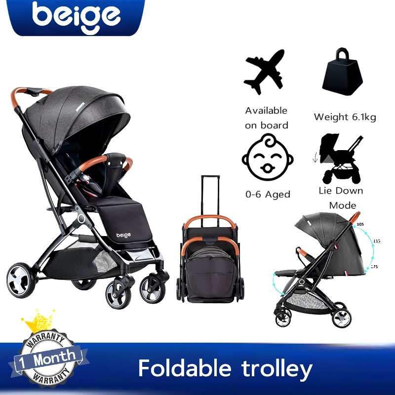 Baby Stroller Travel Cabin Compact Foldable Lightweight Newborn Trolley ...