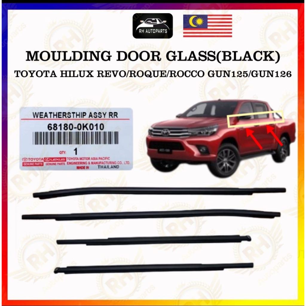 Original Toyota Hilux Revo Roque Rocco Gun125 Gun126 Black Edition Door ...