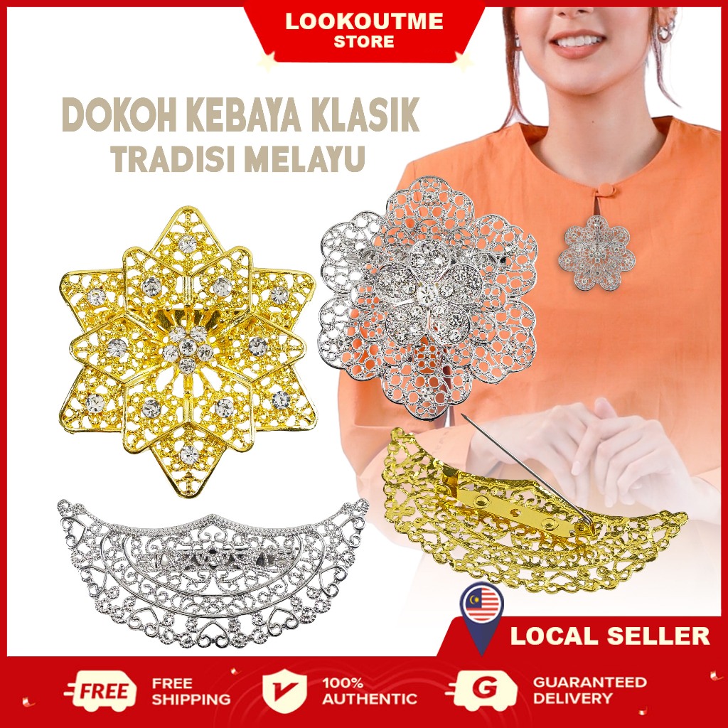 Dokoh Kebaya Traditional Kerongsang Kebaya Adult Single Pin Murah Hijab ...