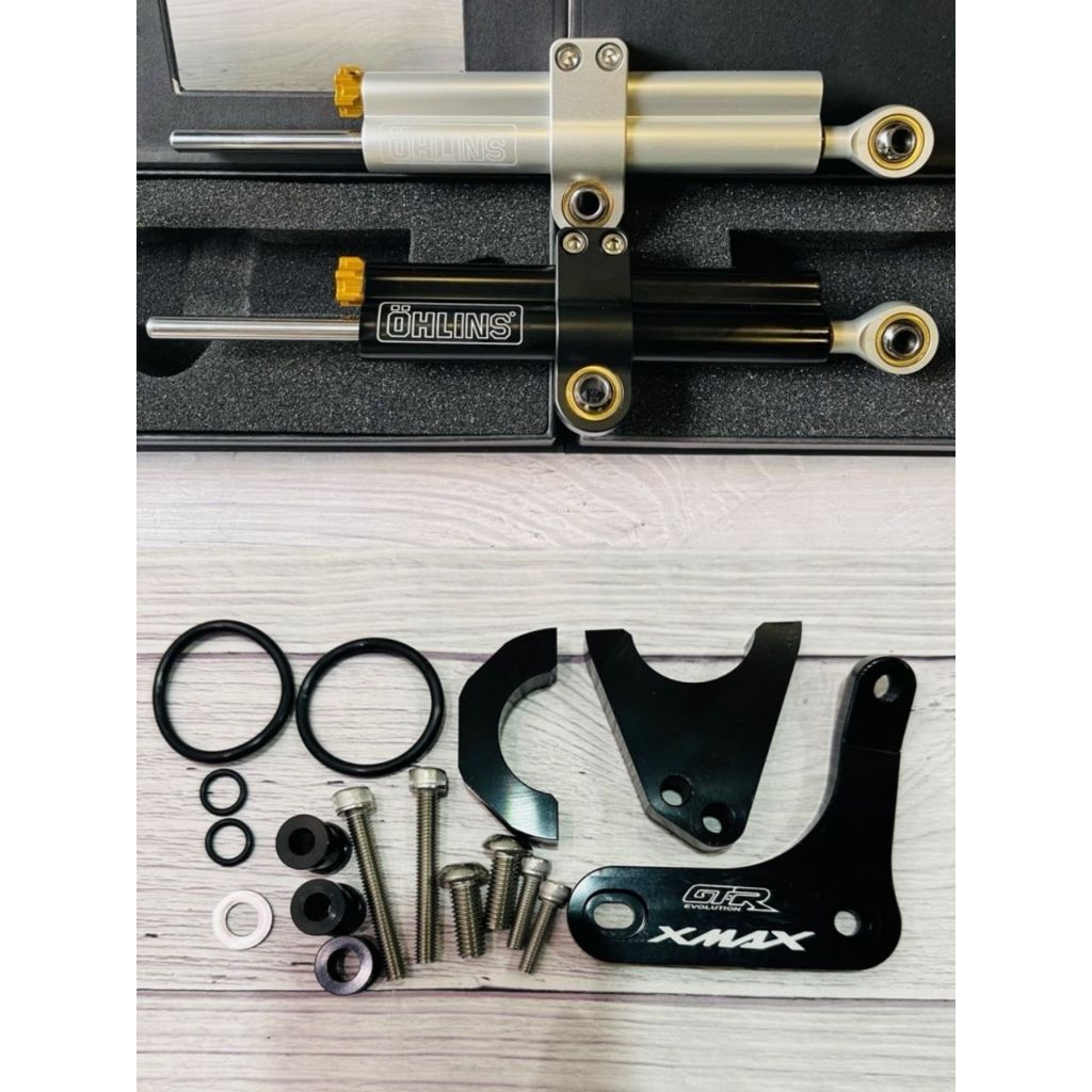 OHLINS Steering Damper + Bracket For Yamaha XMax X-Max V1 V2 250 300 ...