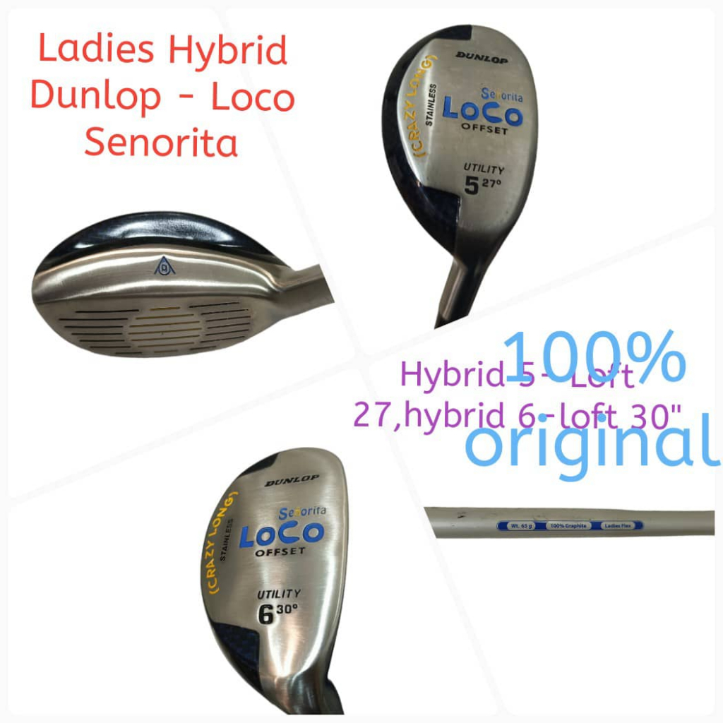 Ladies Hybrid Dunlop Model LoCo Senorita U5- loft 27" and U6- Loft 30 ...