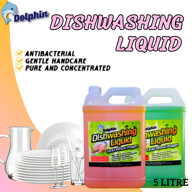 DOLPHIN Dishwashing Liquid / Cecair Pencuci Pinggan / 洗碗液 5L [Ready ...