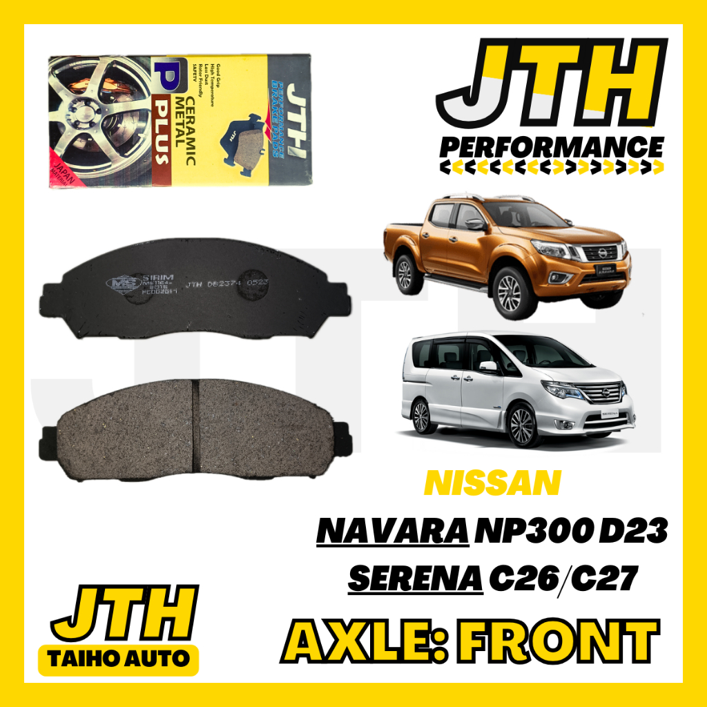 TAIHOAUTO JTH PERFORMANCE Front Brake Pad Nissan Navara NP300 D23 ...
