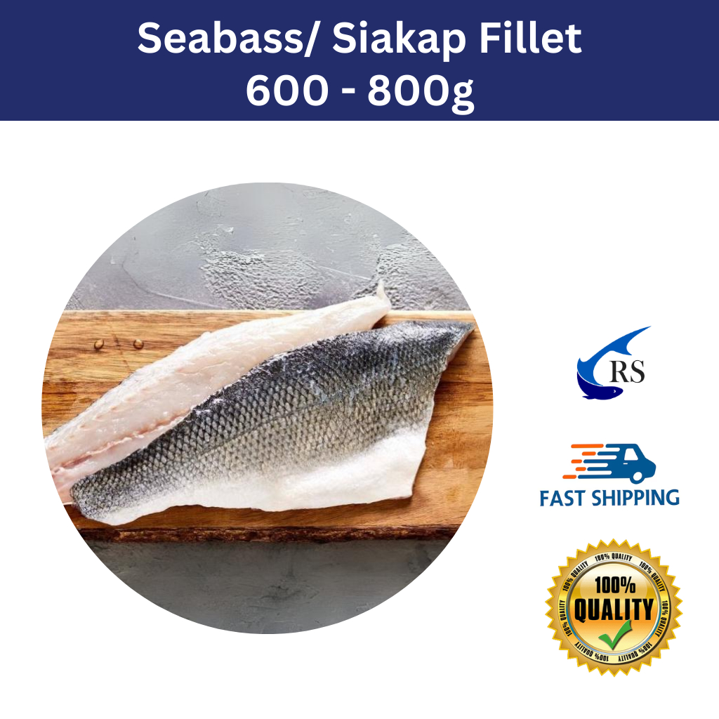 Premium Quality Frozen Seabass Fillet (600-800g) Sea Bass Fillet Ikan ...